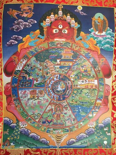 Wheel of Life Poster thangka - Buddhist Images Wheel of Life Poster ...