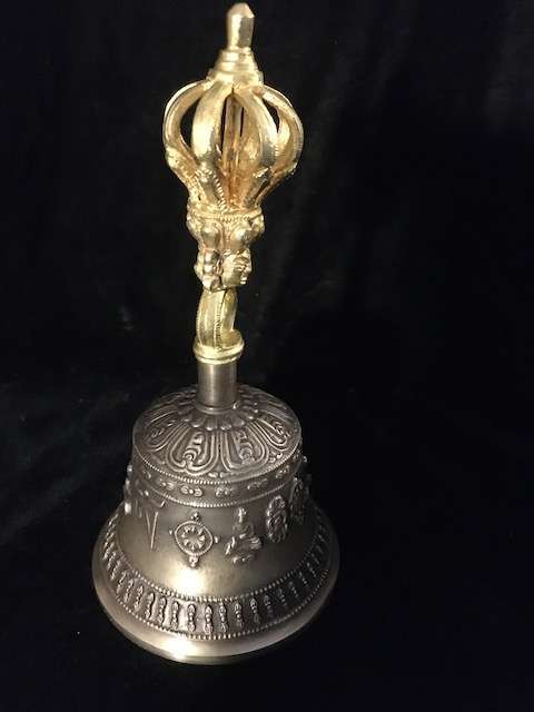 Nine prong Vajra and Bell set 19cm - Buddhist Images